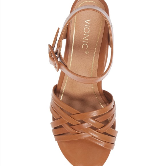 Vionic | Shoes | Vionicnewpeony Heel Sandal Tan | Poshmark